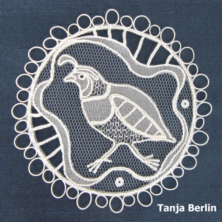 Carrickmacross Lace Quail Kit – Berlin Embroidery Designs