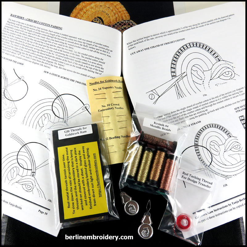 Goldwork Ram Kit – Berlin Embroidery Designs