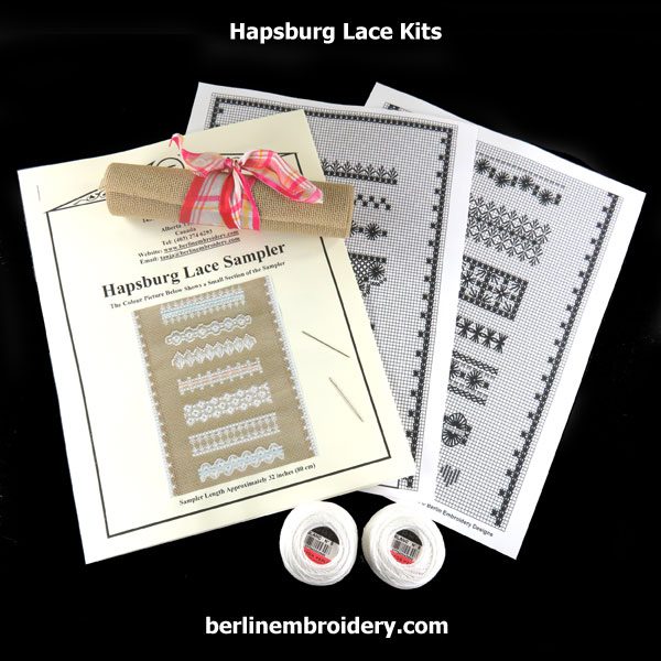 Hapsburg Lace Sampler Runner Kit – Berlin Embroidery Designs