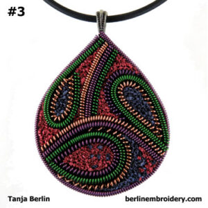 Pendant Purl – Metal Thread Pendant or Brooch Kit – Berlin Embroidery ...