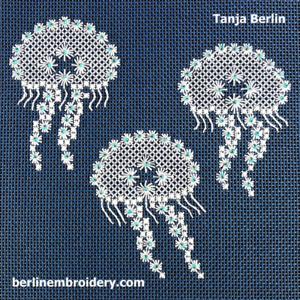 Hapsburg Lace Jellyfish Needlework Kits – Berlin Embroidery Designs